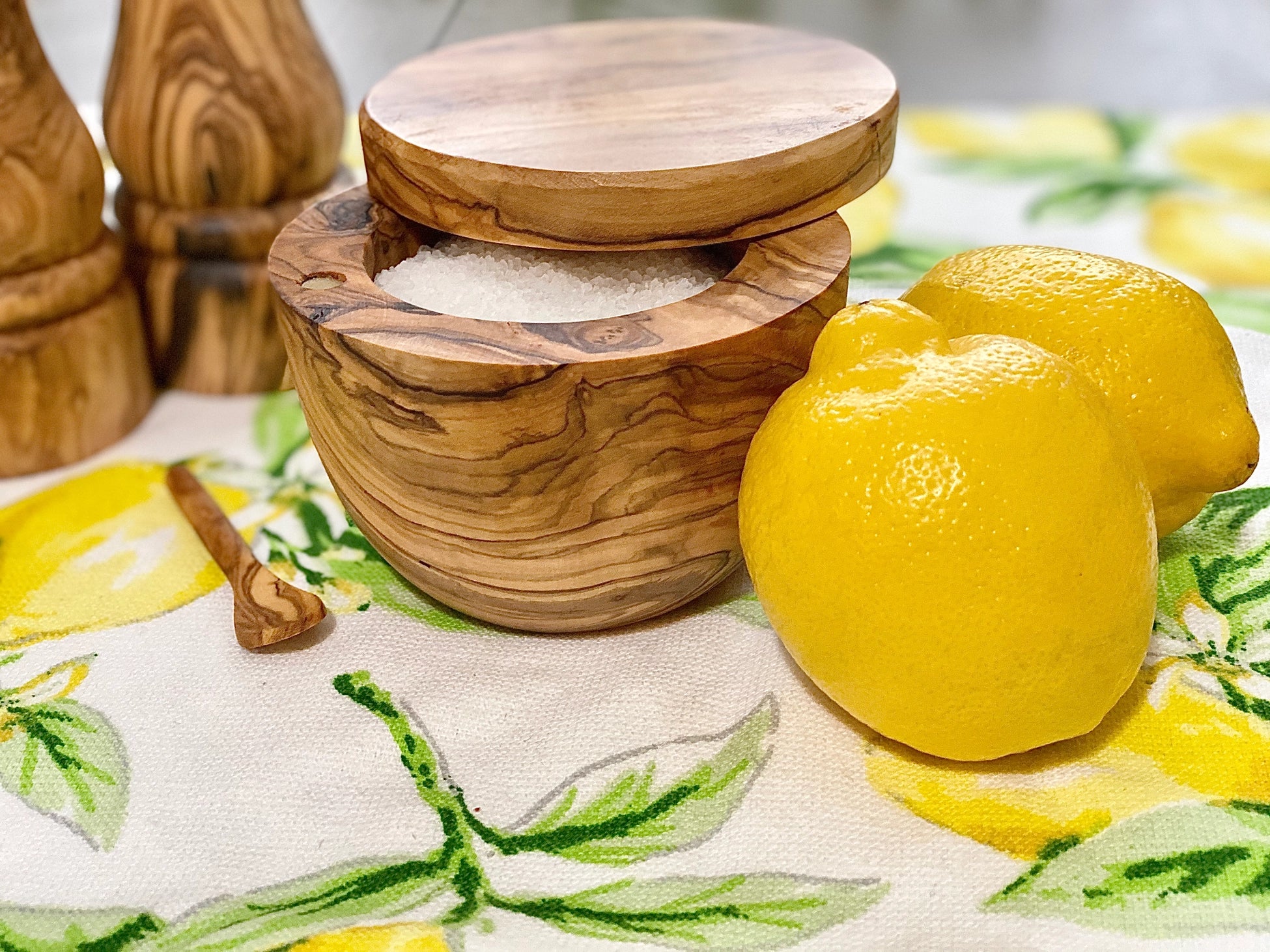 Olive Wood Salt Cellar – World Spice